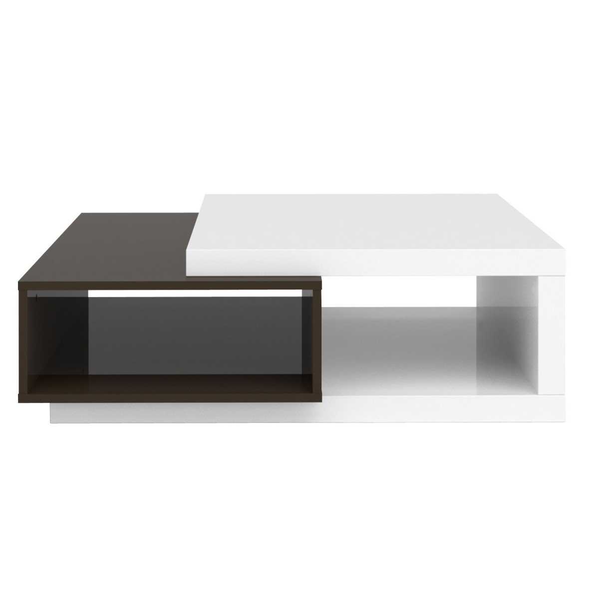 Table Basse de Salon en Bois massif et en Verre - Cbc-Meubles