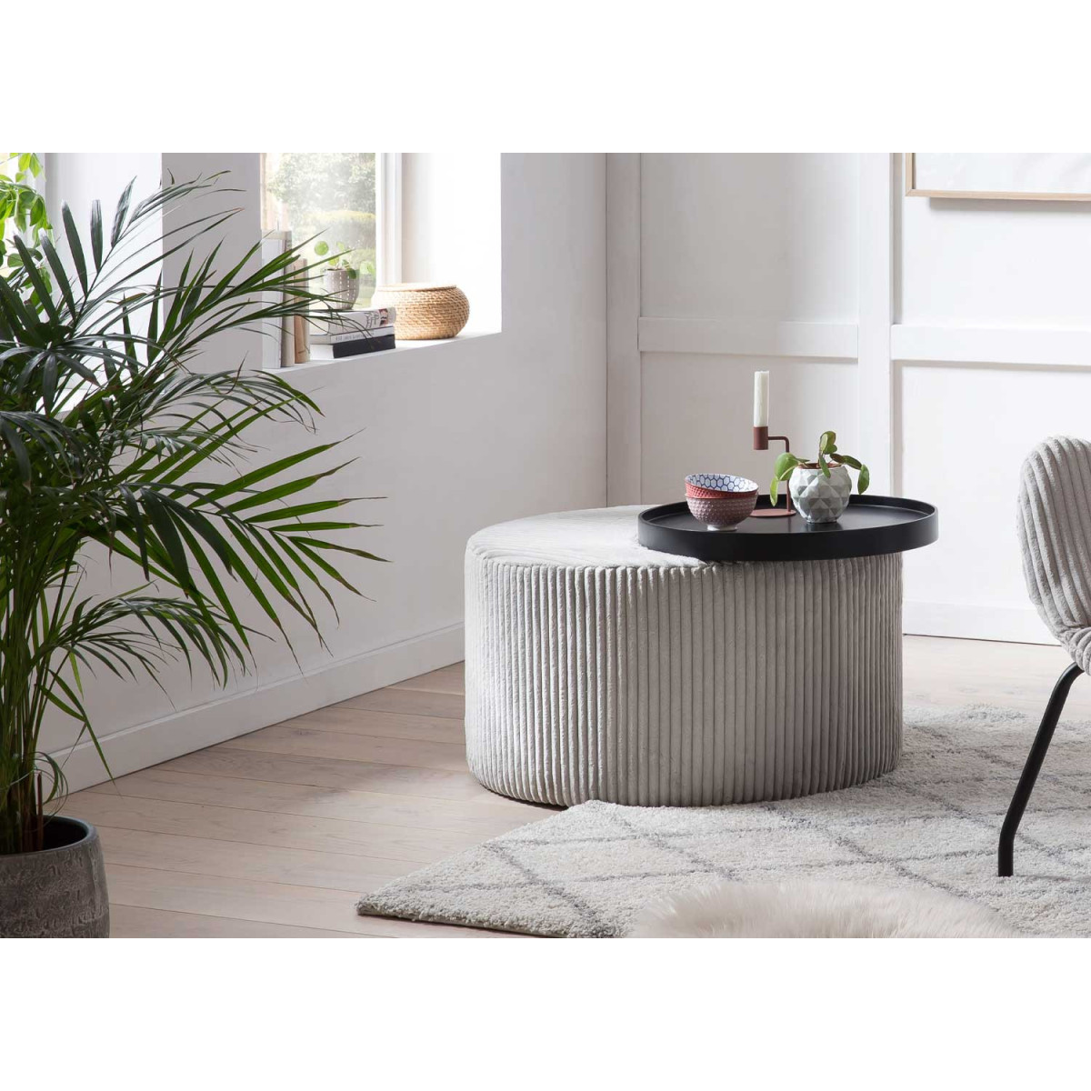 Table Basse de Salon en Bois massif et en Verre - Cbc-Meubles