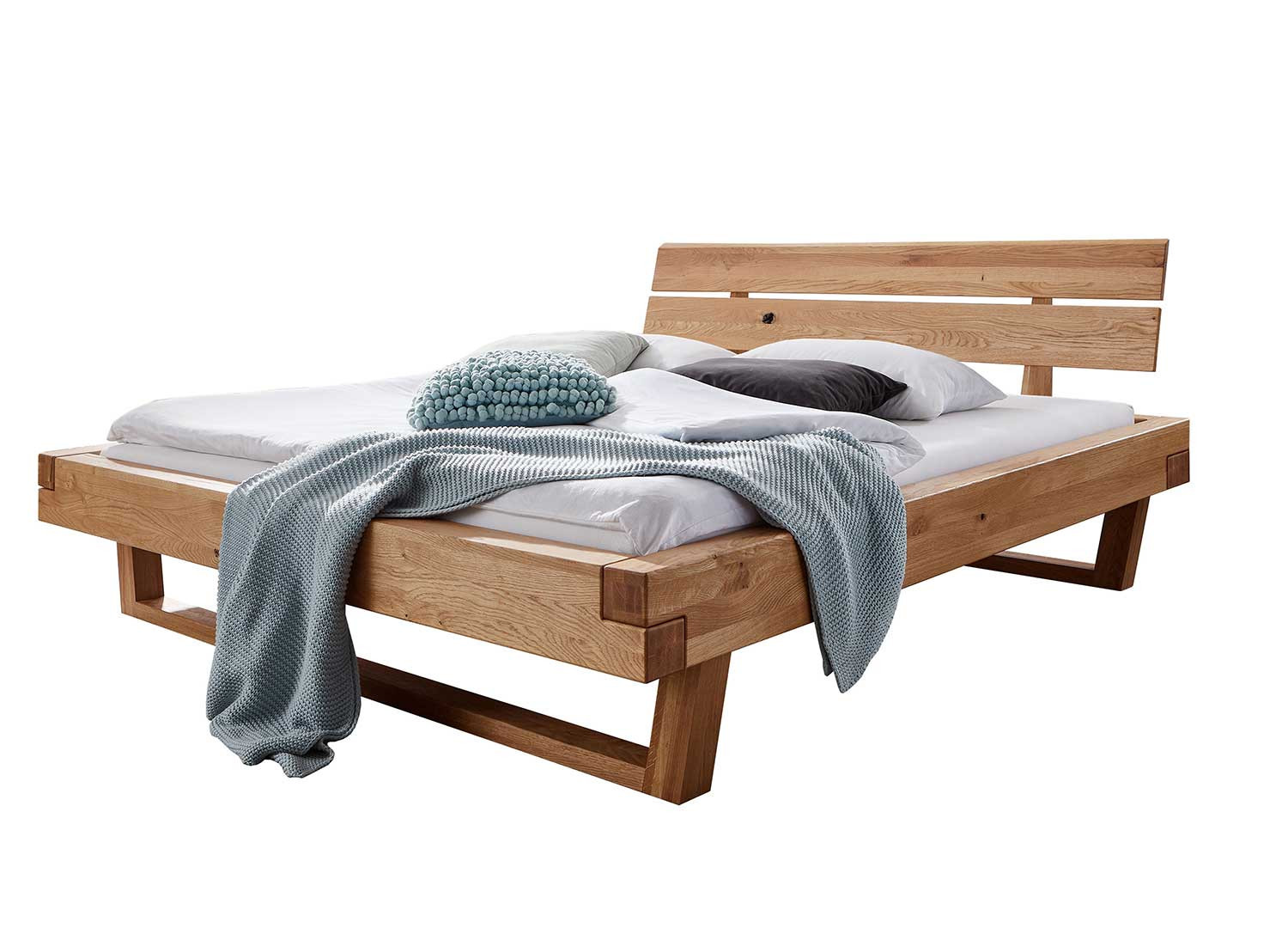 Lit 2 places bois massif moderne - Cbc-Meubles